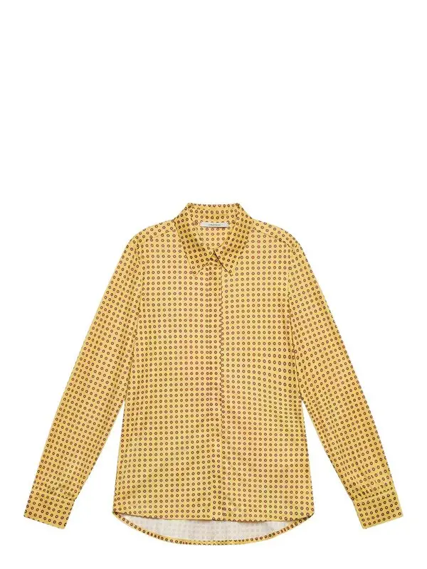 Malìparmi Geometric-print Collared Shirt - Yellow