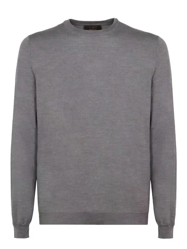 SLOWEAR Fine-knit Ribbed Sweater - Grey