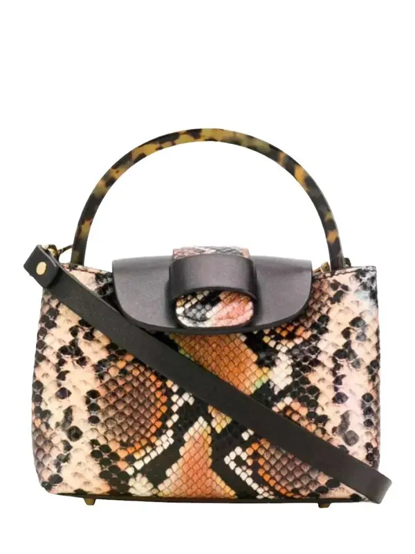 NICO GIANI Myria Python-print Top-handle Cross Body Bag - Brown