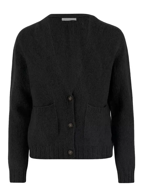 OLIVER LATTUGHI V-neck Pocket Cardigan - Black