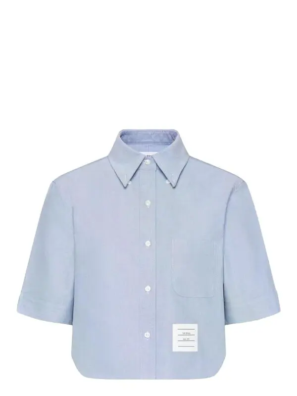 Thom Browne Oxford Short-sleeve Shirt - Blue