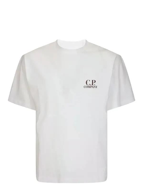 C.P. COMPANY Logo-print Short-sleeve T-shirt - White