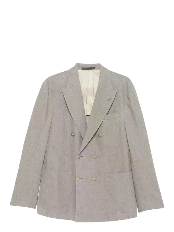 Eleventy Double-breasted Blazer - Grey