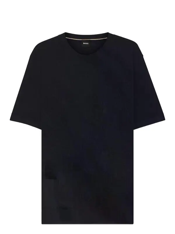 BOSS Textured Crew-neck T-shirt - Blue