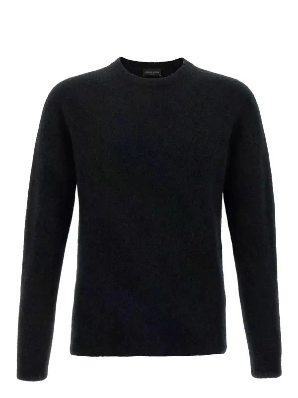 ROBERTO COLLINA Crew-neck Cashmere Sweater - Black