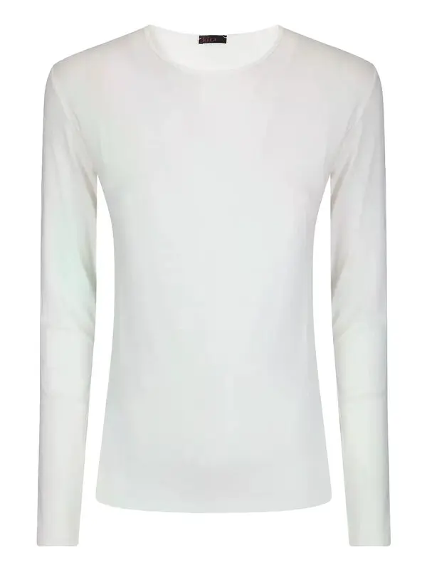 HIRA Ribbed Round-neck T-shirt - White