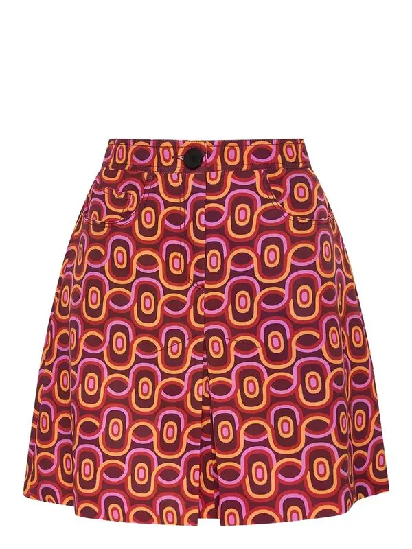Malìparmi Geometric-pattern Mini Skirt - Purple