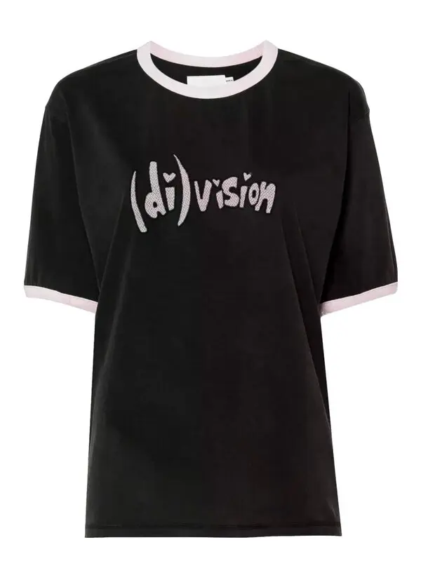(DI)VISION Logo-embroidered T-shirt - Black