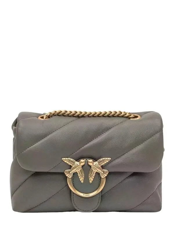 Pinko Love Quilted Shoulder Bag - Grey