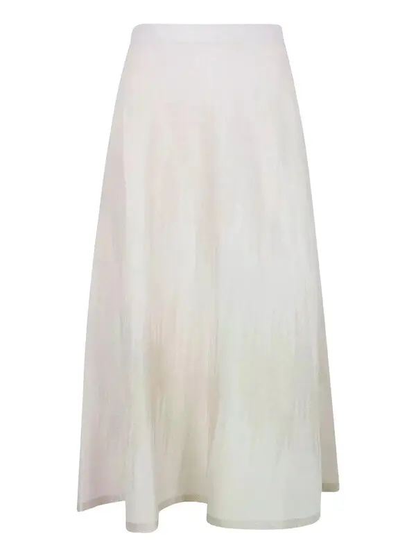D.exterior Metallic-effect A-line Midi Skirt - White