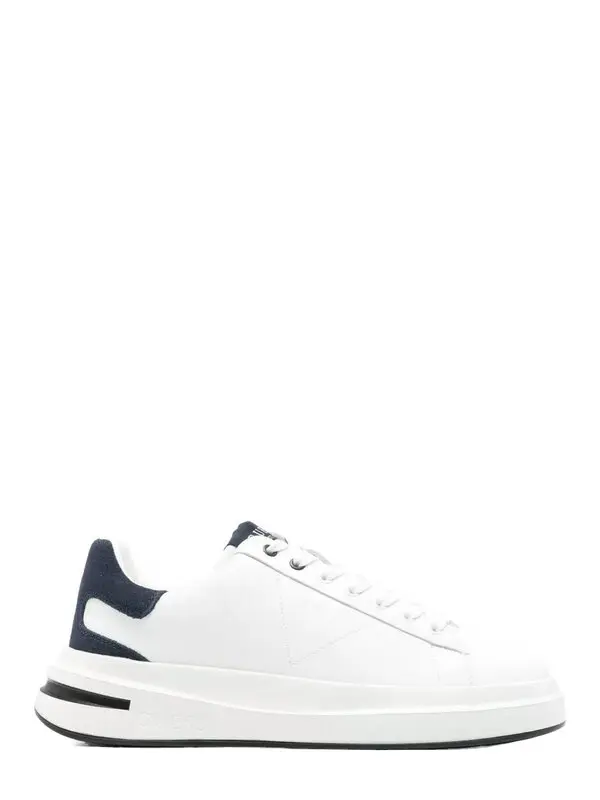 Guess Panelled Leather Sneakers - White