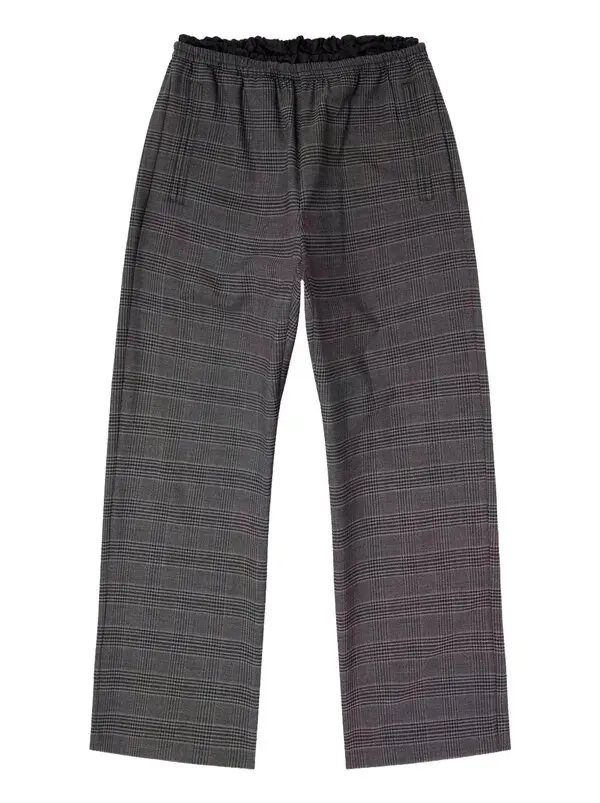 Diesel Elasticated Waist Checked Trousers - Grey