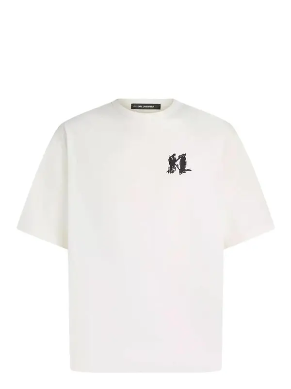 Karl Lagerfeld Graphic-logo T-shirt - White