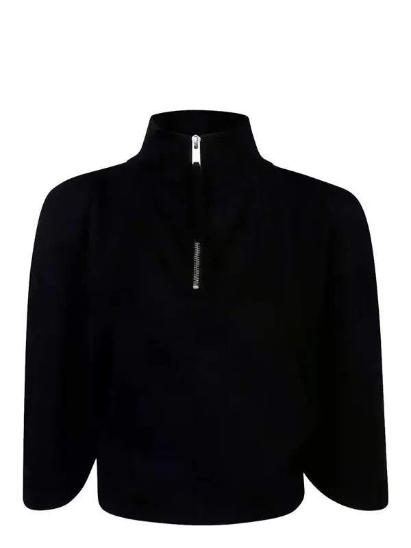 THOM KROM High-neck Zip-front Top - Black