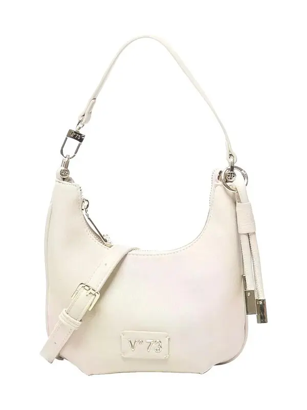 V°73 Curved Zip Shoulder Bag - White
