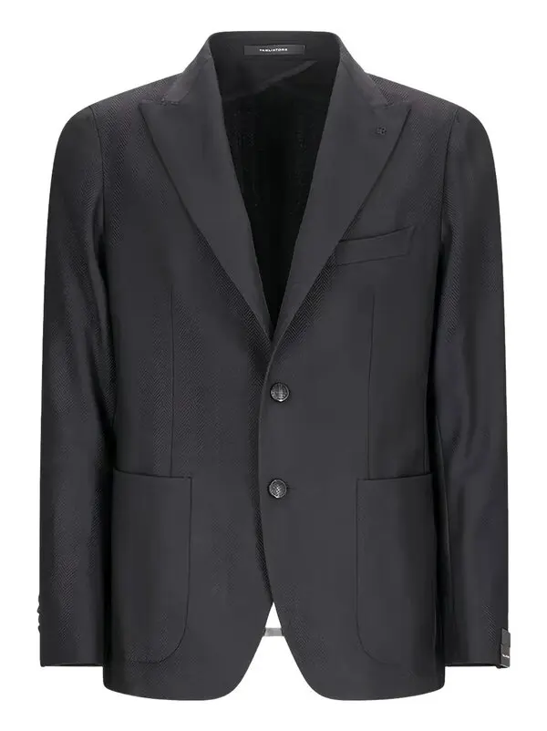 Tagliatore Herringbone-pattern Blazer - Grey