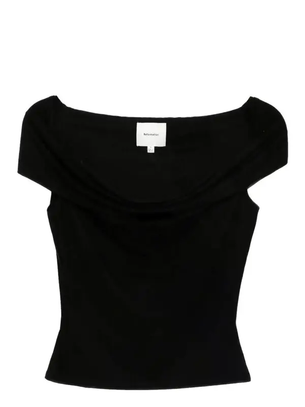 REFORMATION Cello Top - Black