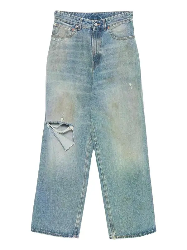 Vetements Distressed Baggy Jeans - Blue