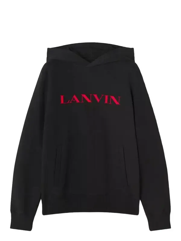 LANVIN Logo-print Hoodie - Black