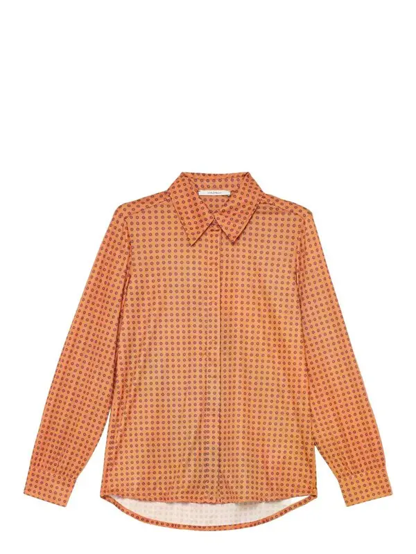 Malìparmi Floral-print Collared Shirt - Orange