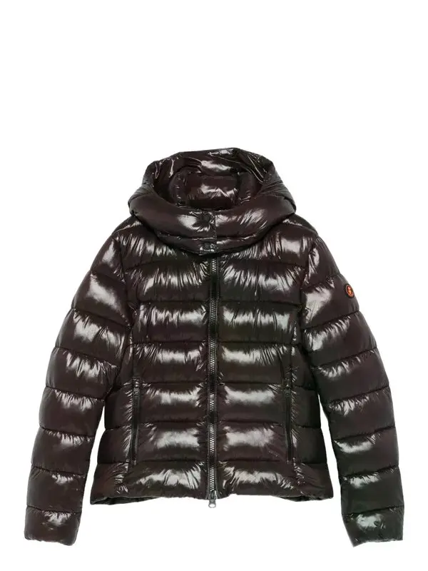SAVE THE DUCK Cosmary Hooded Quilted Jacket - Brown