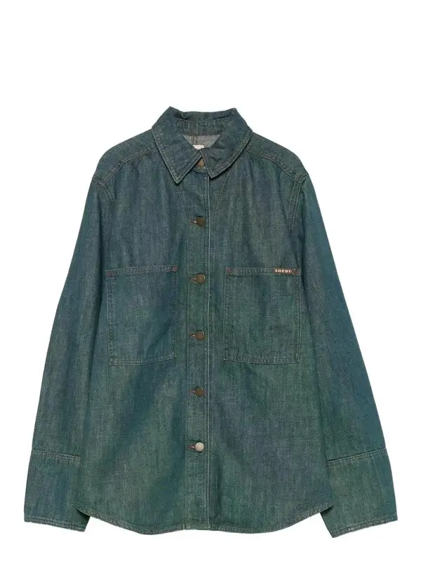 Soeur Button-fastening Patch-pocket Shirt - Blue
