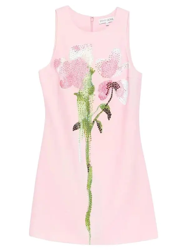 Stine Goya Crystal-embellished Sleeveless Mini Dress - Pink