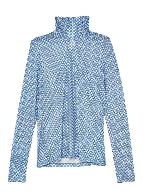Malìparmi Long-sleeve Geometric T-shirt - Blue