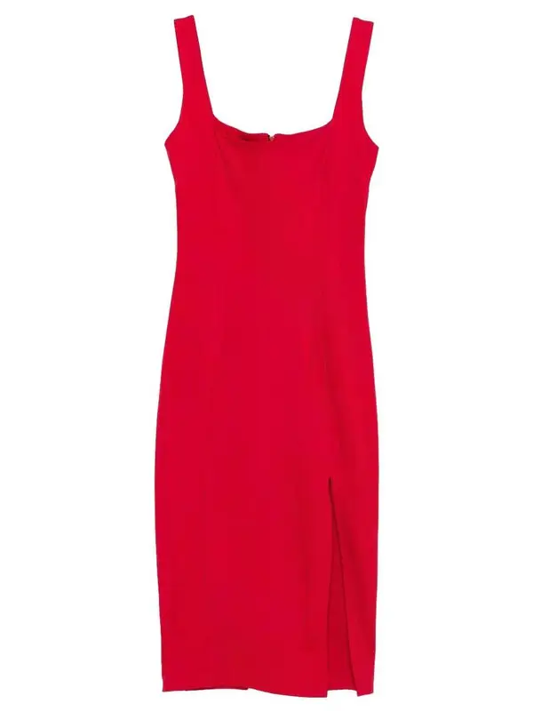 ROSERRY Kensington Square-neck Midi Dress - Red