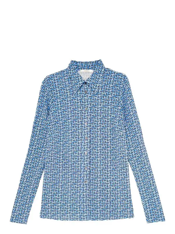 Malìparmi Geometric-print Shirt - Blue