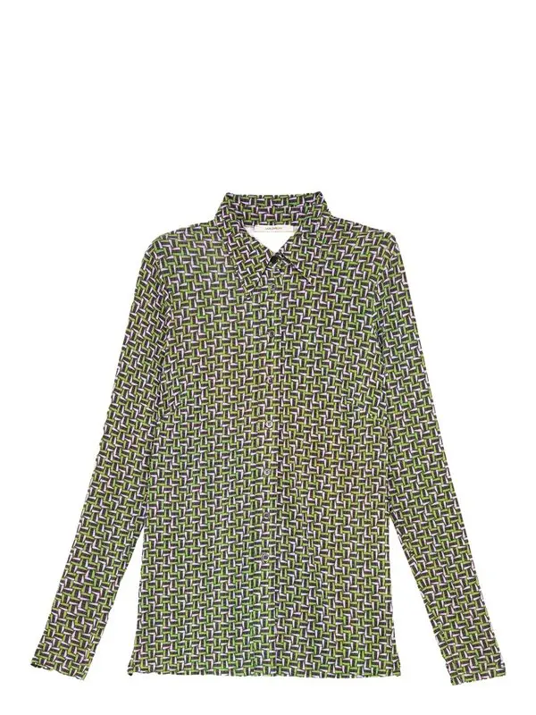 Malìparmi Geometric-print Shirt - Green