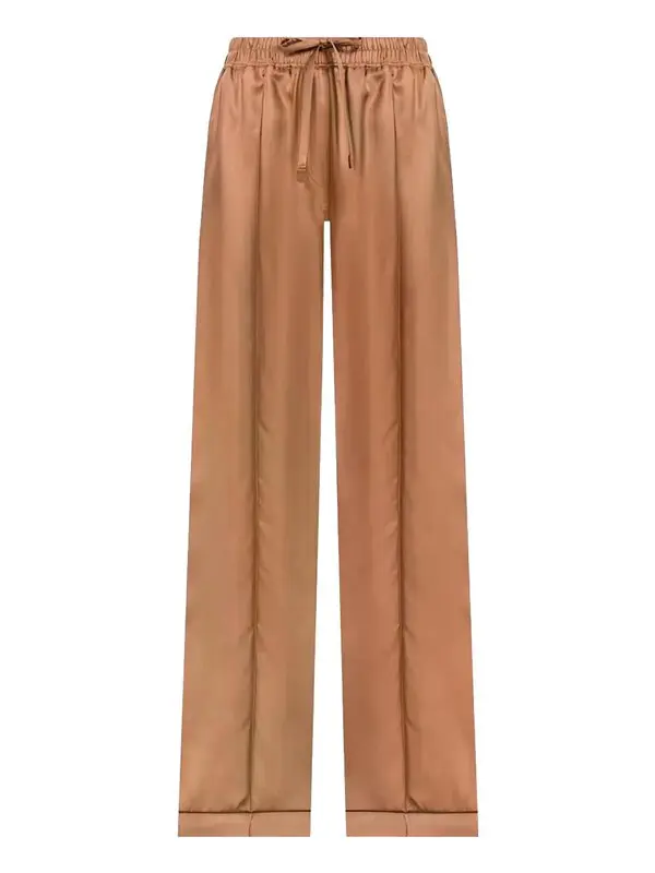 TOM FORD Drawstring Silk Trousers - Brown