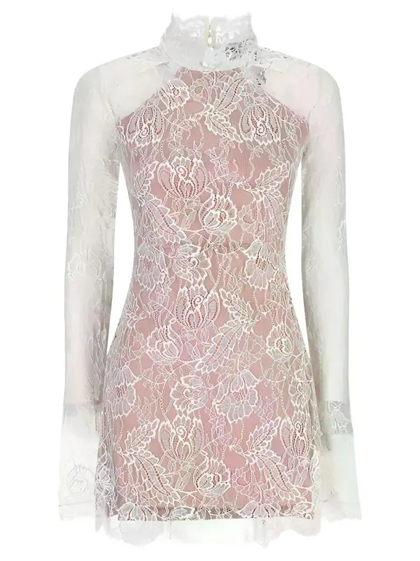 Retrofete Lace Mini Dress - White
