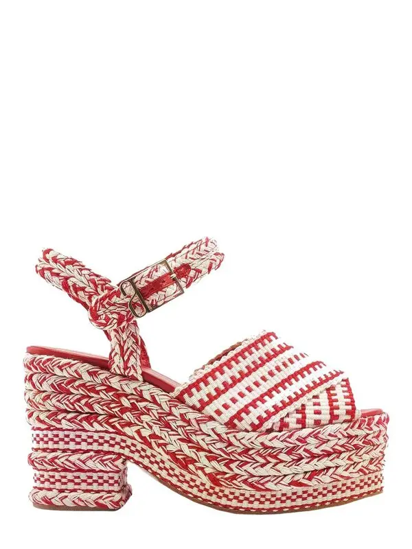 Antolina 90mm Brenda Braided-sole Platform Sandals - Red
