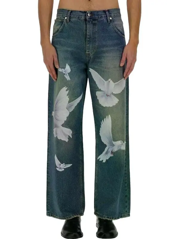 3.PARADIS Freedom Doves Straight-leg Jeans - Blue