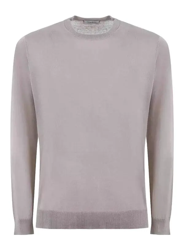 PAOLO PECORA Round-neck Long-sleeve Sweater - Grey