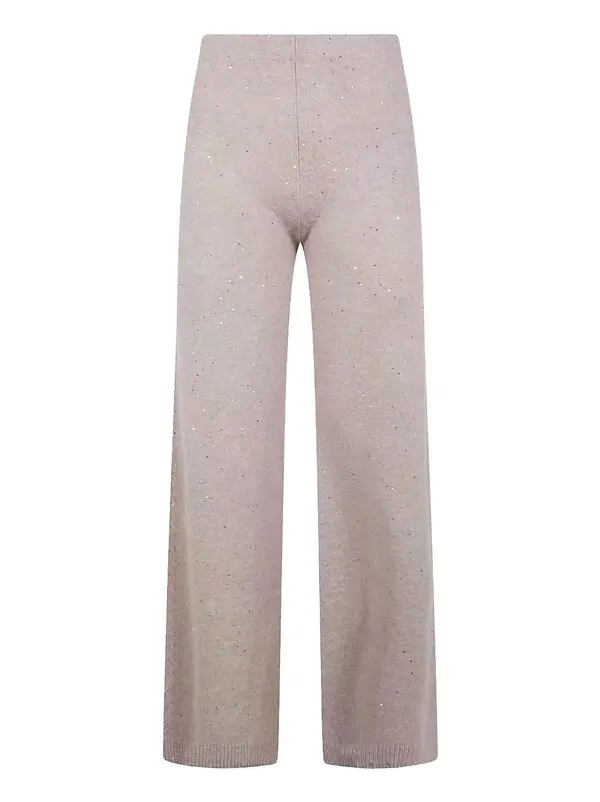 D.exterior Sequin-embellished Wool Trousers - Pink