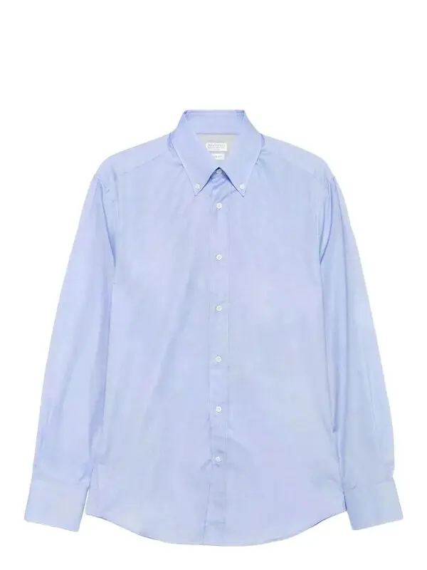 Brunello Cucinelli Button-down Cotton Shirt - Blue