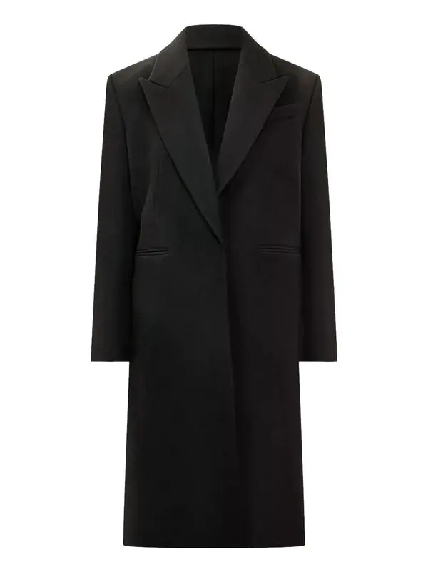 Givenchy Single-breasted Wool Coat - Black