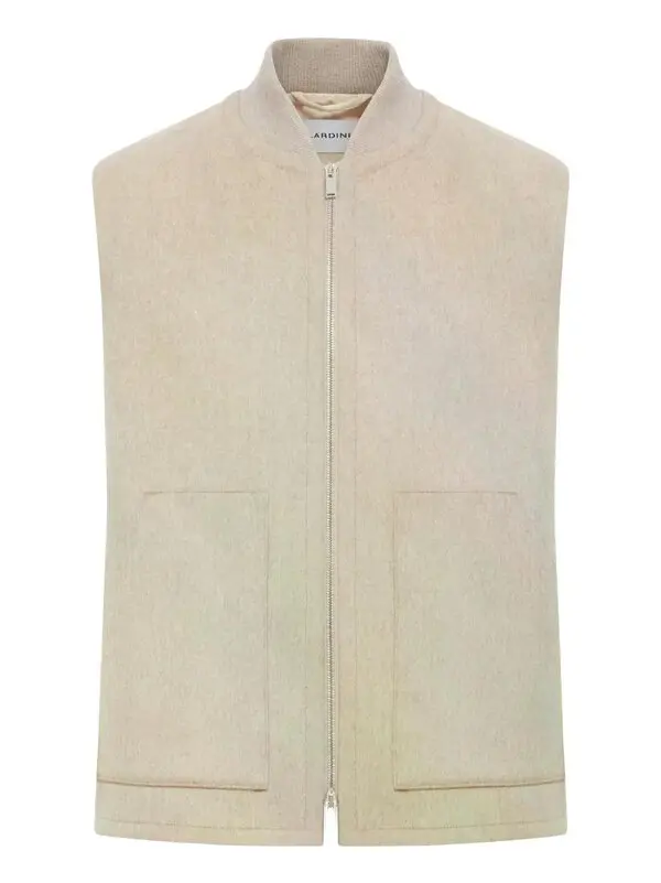 LARDINI Zip-front Gilet - Neutrals