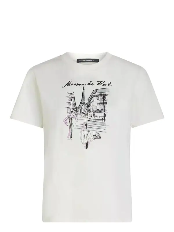 Karl Lagerfeld Paris Sketch T-shirt - White