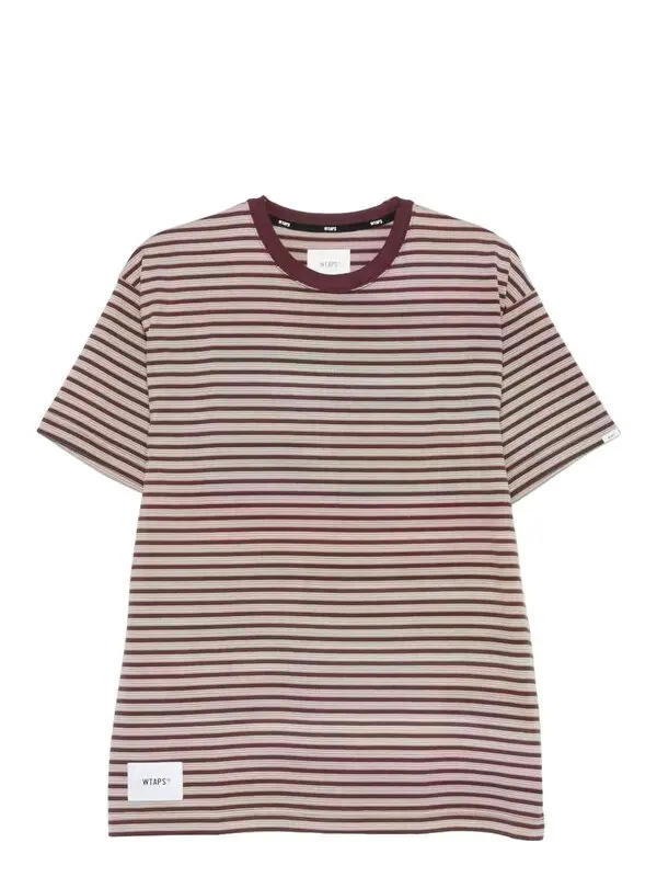 WTAPS Striped Crew-neck T-shirt - Brown