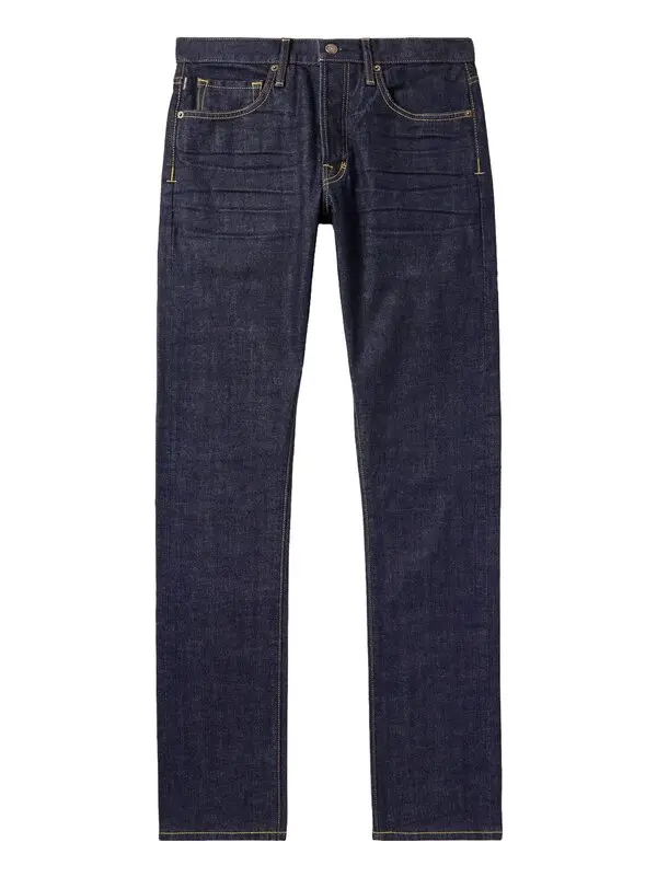 TOM FORD Slim-leg Selvedge Denim Jeans - Blue