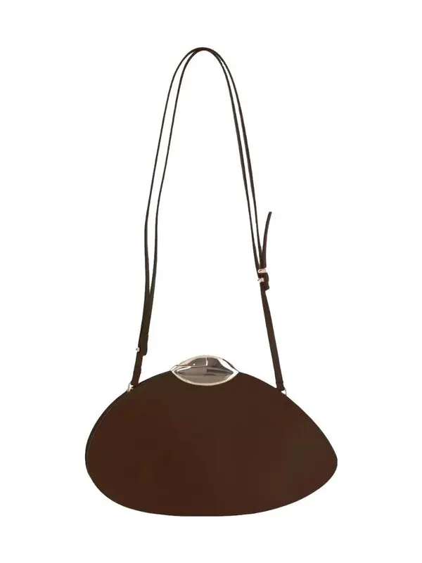 Benedetta Bruzziches Leather Clasp-closure Shoulder Bag - Brown