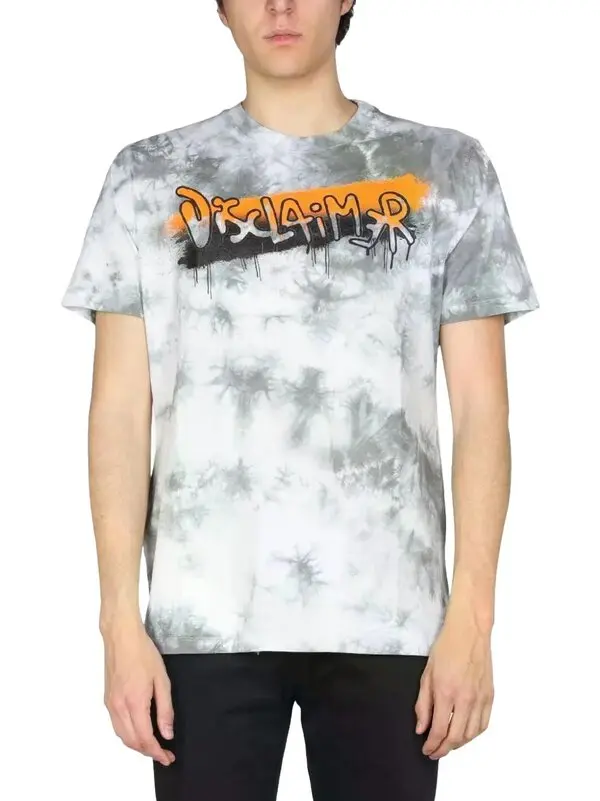 DISCLAIMER Tie-dye Print T-shirt - White