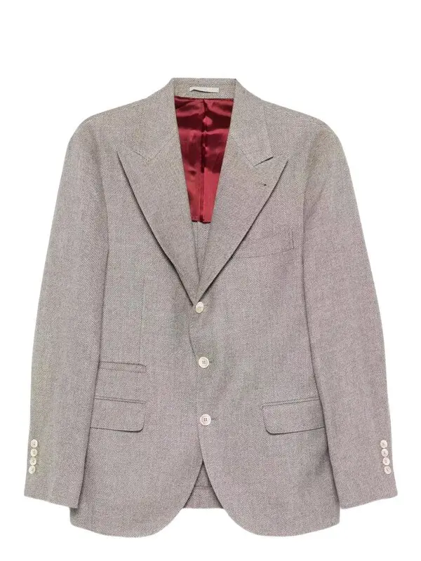 Brunello Cucinelli Three-button Wool Blazer - Neutrals