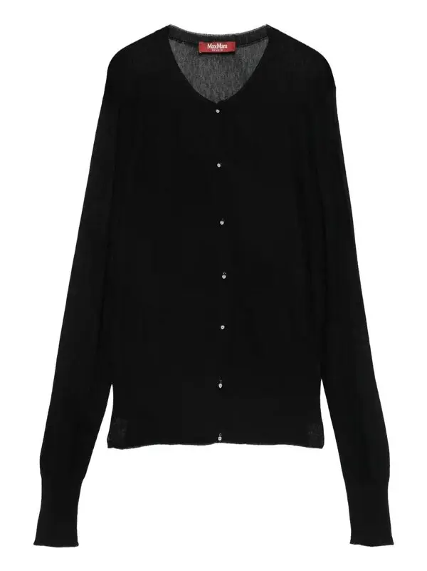 Max Mara Button-detailed Cardigan - Black