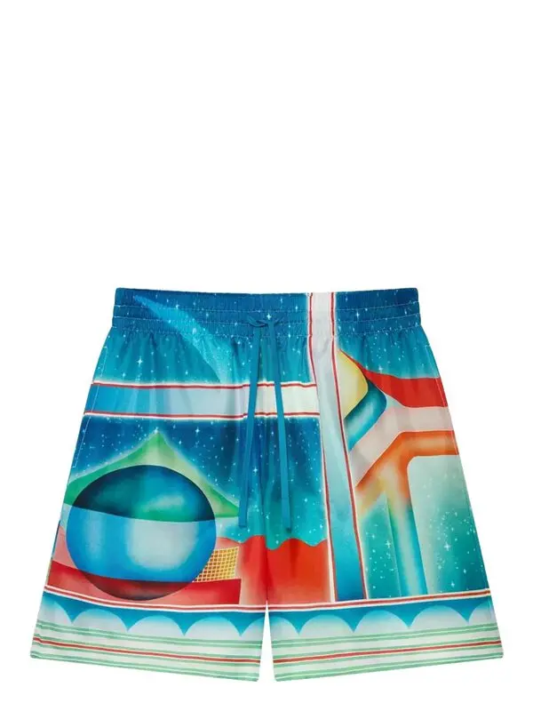 Casablanca Galaxy Court Shorts - Blue