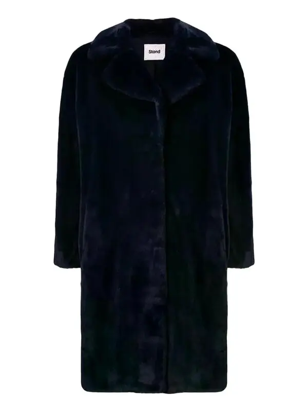 STAND STUDIO Camille Cocoon Faux-fur Coat - Blue