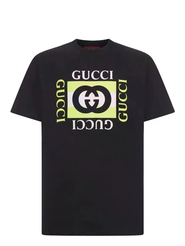 Gucci Logo-plaque Cotton T-shirt - Black